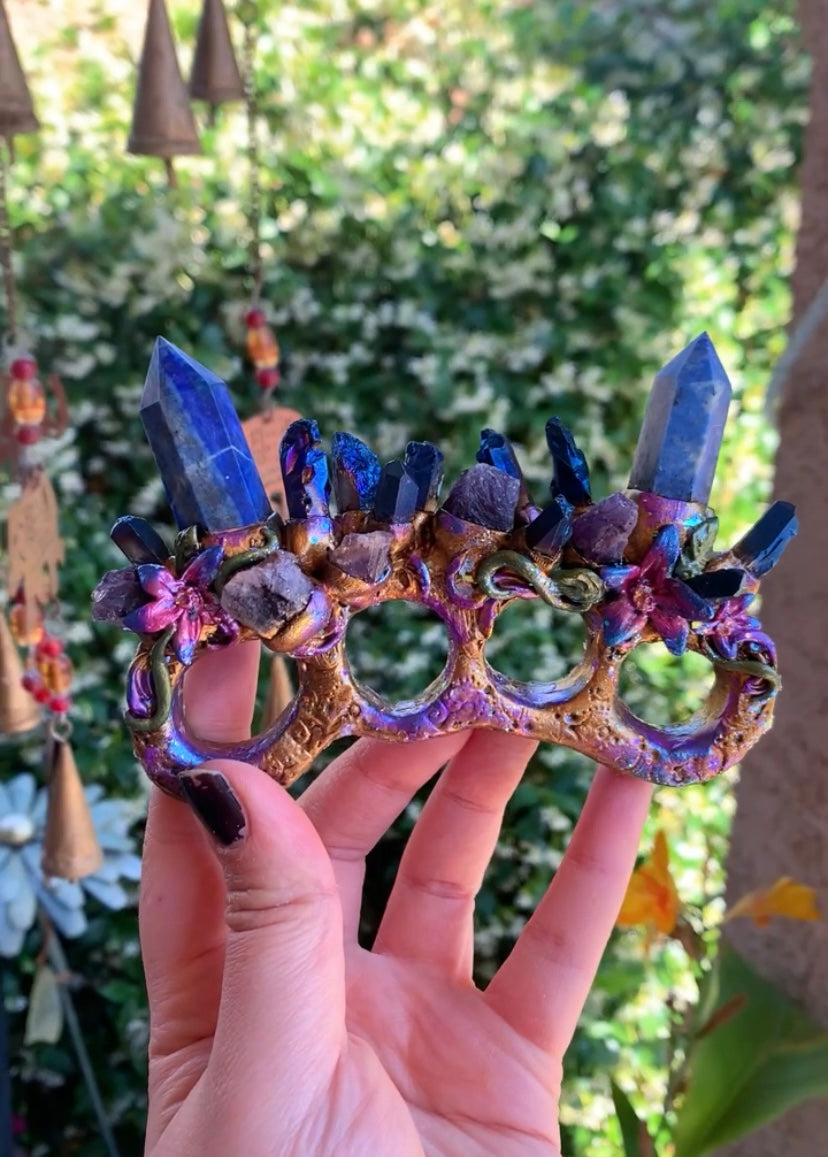Lapis Lazuli crystal knuckles – ShadowlightHaven