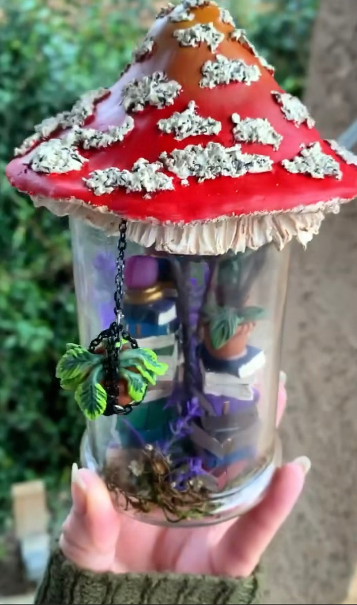 Glass Mushroom library display – ShadowlightHaven
