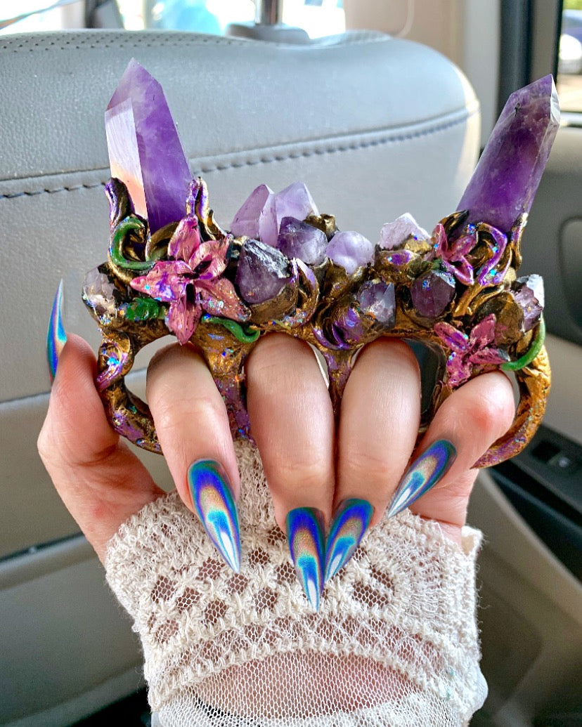 Amethyst crystal knuckles – ShadowlightHaven