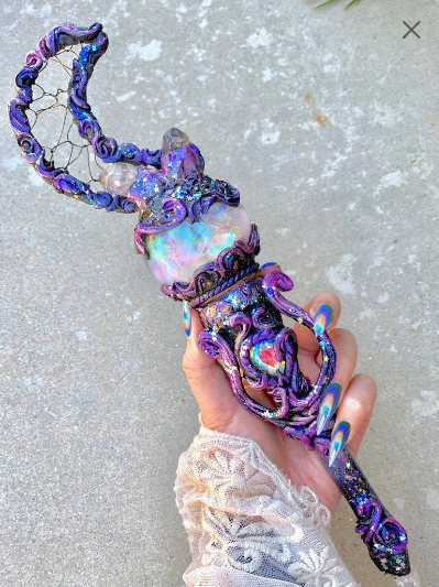 Eclipse lullaby Dreamcatcher wand – ShadowlightHaven